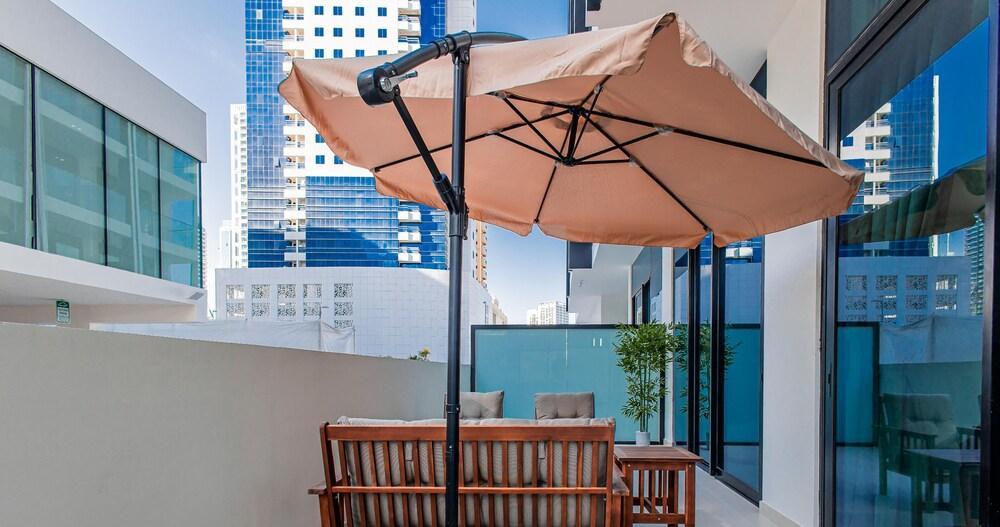 1BR Binghatti Galaxy JVC Dubai: Pool, Gym with AC, fitness room, WiFi ...